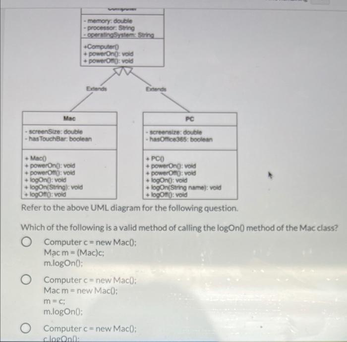 Solved memory: double - processor: String -operating System: | Chegg.com