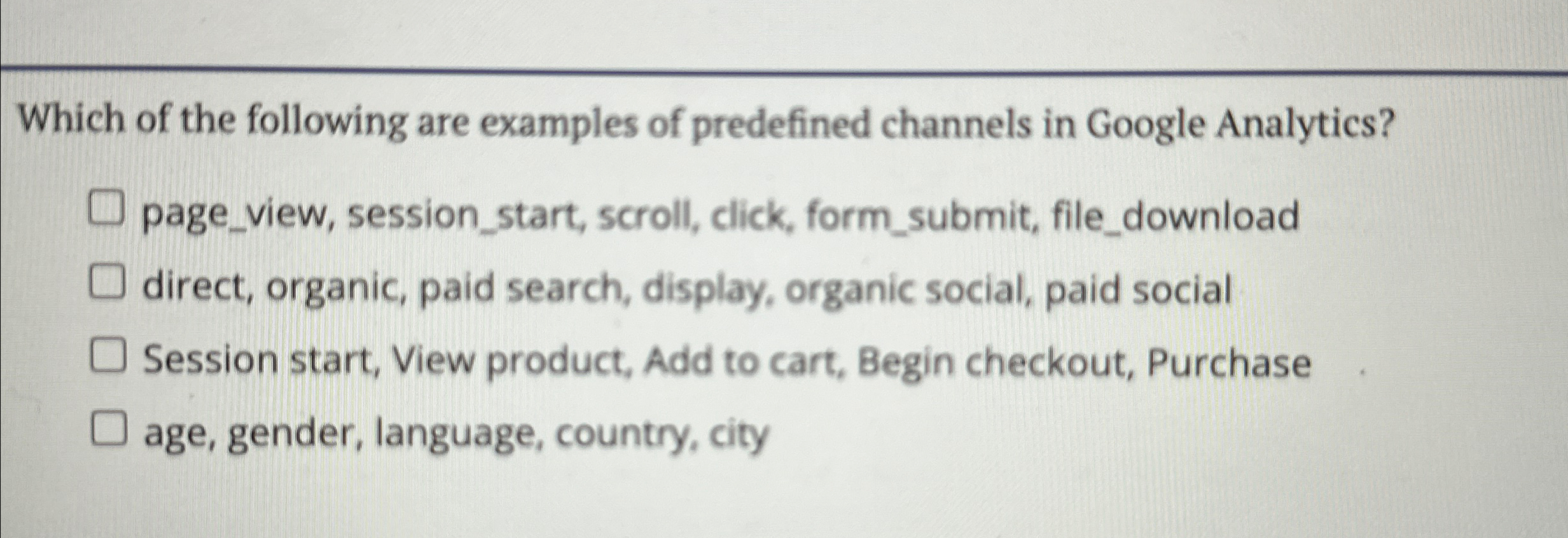 Solved Which of the following are examples of predefined | Chegg.com