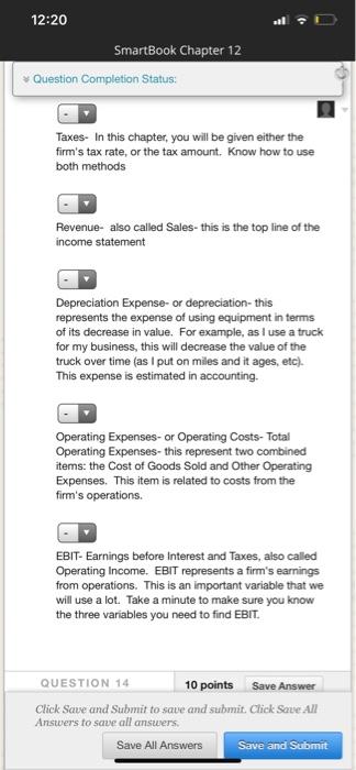 Solved 12:20 x SmartBook Chapter 12 Question Completion | Chegg.com