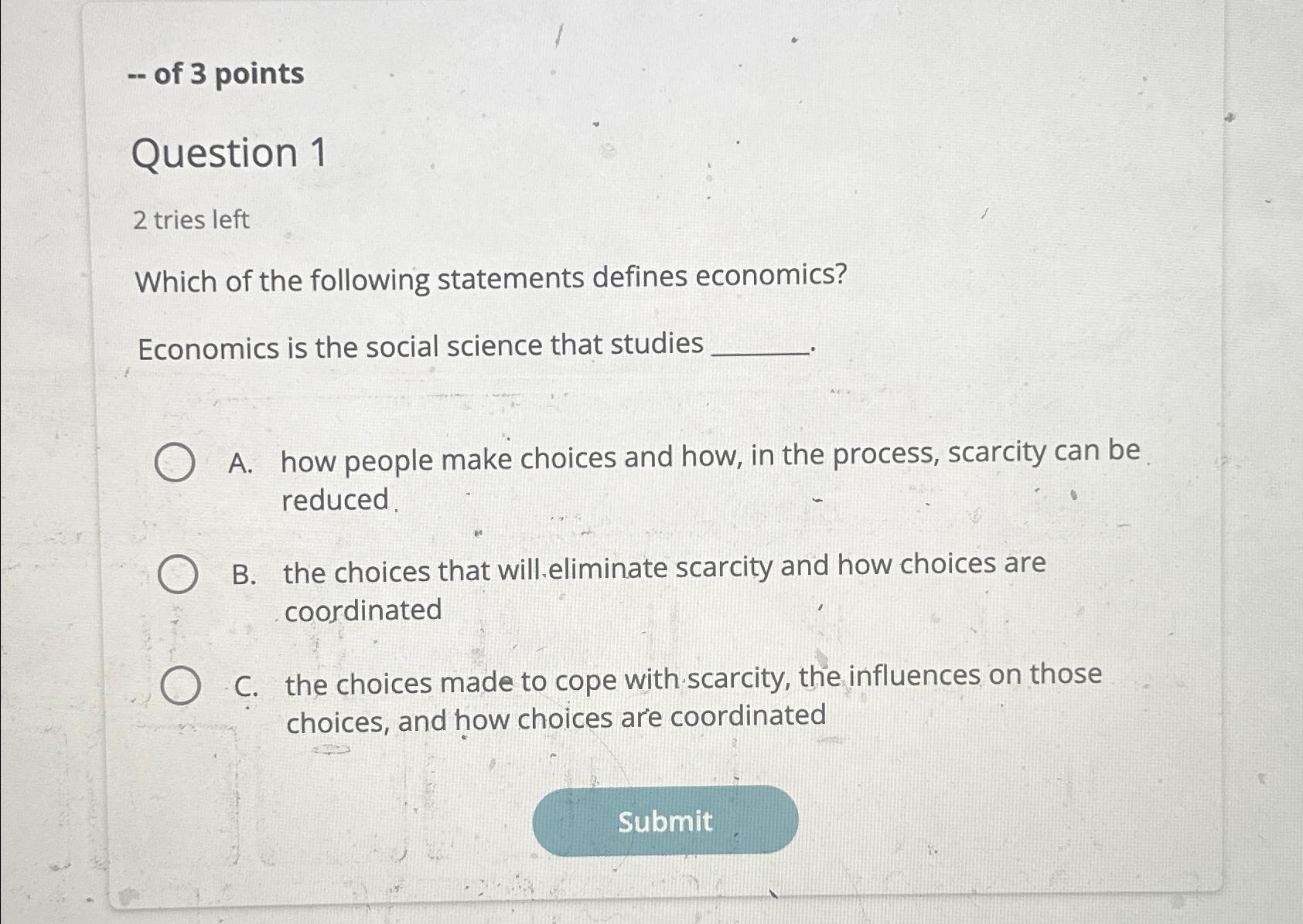 Solved of 3 ﻿pointsQuestion 12 ﻿tries leftWhich of the | Chegg.com