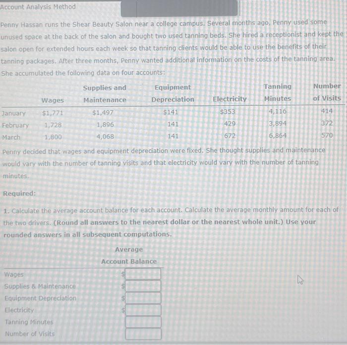 Solved Penny Hassan runs the Shear Beauty Salon near a | Chegg.com