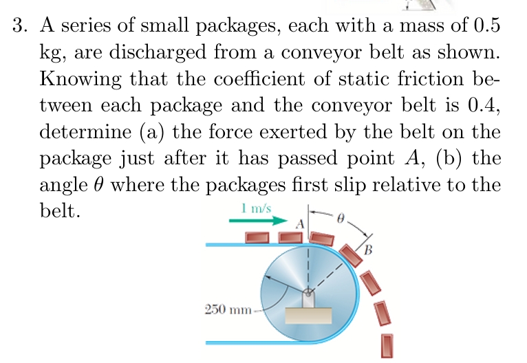 Solved by an EXPERT 3. ﻿A series of small packages, each with a mass of ...