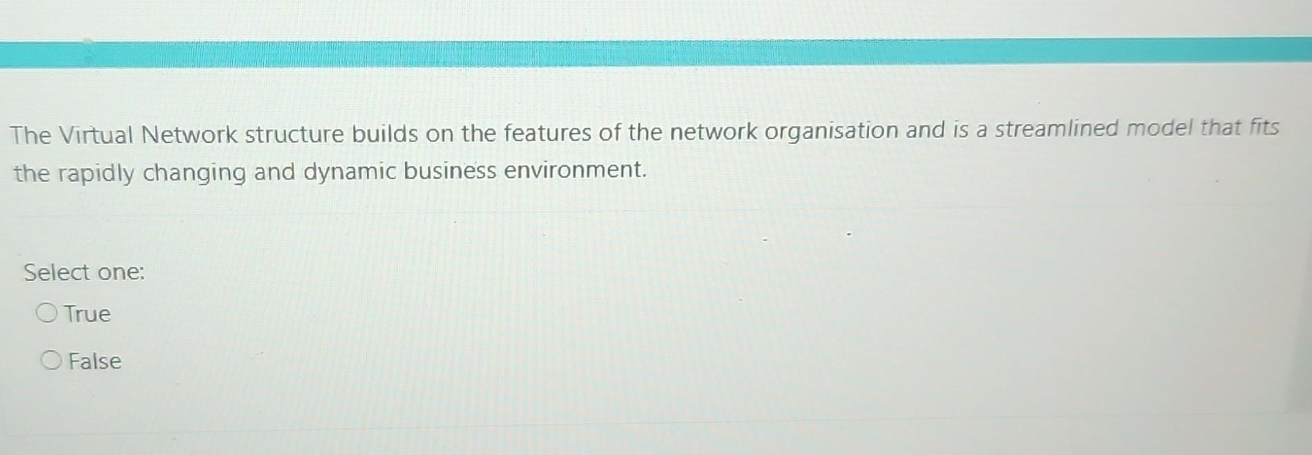 The Virtual Network structure builds on the features | Chegg.com
