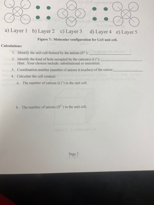 Solved Figure 6: Molecular configuration for CsCl unit cell. | Chegg.com