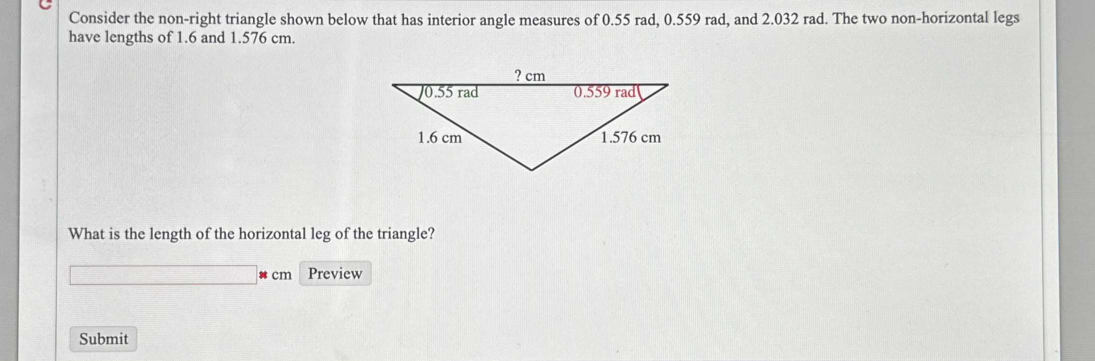 Solved Consider the non-right triangle shown below that has | Chegg.com