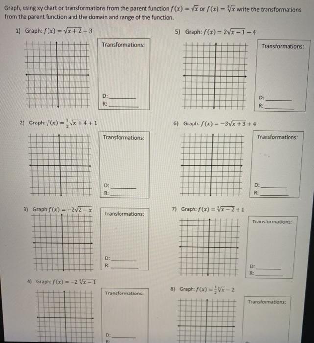 Solved Graph, using xy chart or transformations from the | Chegg.com