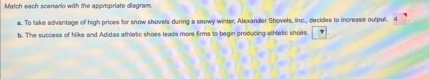 Solved Match each scenario with the appropriate diagram.a. | Chegg.com