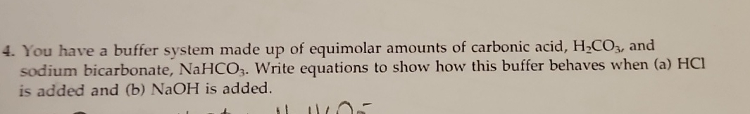You have a buffer system made up of equimolar amounts | Chegg.com