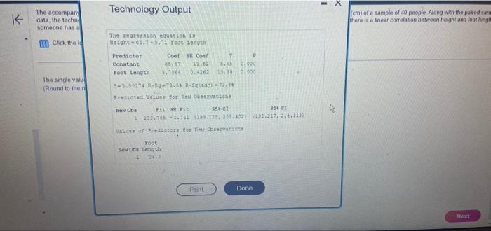 Solved The accompanying technology output was obtained by | Chegg.com
