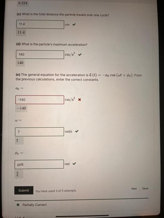 Solved H4.3 0 points possible (unpraded) A particle's | Chegg.com