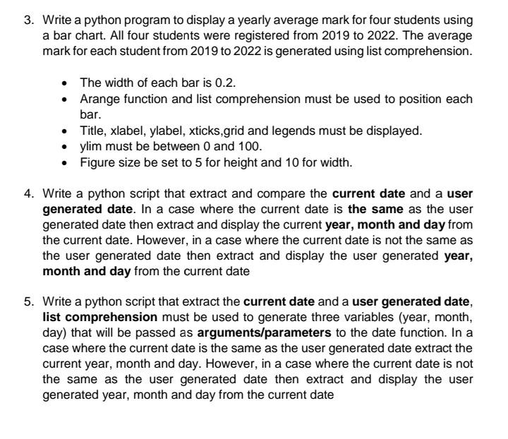 Solved 3. Write a python program to display a yearly average | Chegg.com