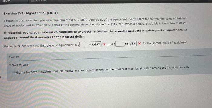 Solved Exercise 7-7 (Algorithmic) (LO. 2, 6) Camilo's | Chegg.com