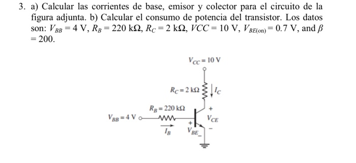 Solved a) Calculate the base current, emitter current and | Chegg.com