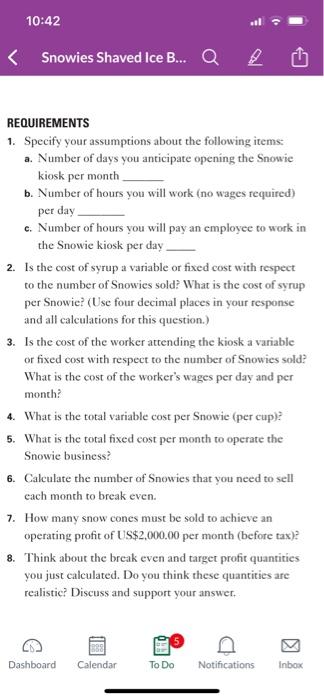 Solved Snowie"M, owned by Carl and Gordon Rupp, is a company | Chegg.com