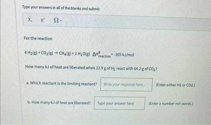 Solved Type your answers in all of the blanks and submit | Chegg.com