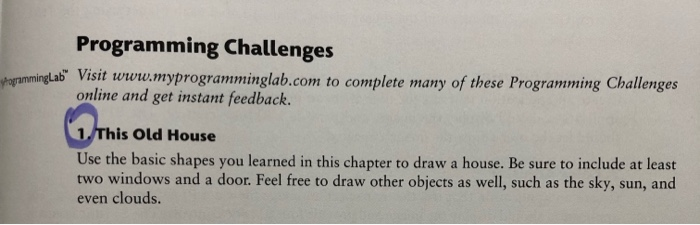 Solved Programming Challenges rammingLab Visit | Chegg.com