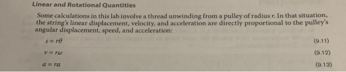Solved Experiment II: Rotational Kinetic Energy and Moment | Chegg.com