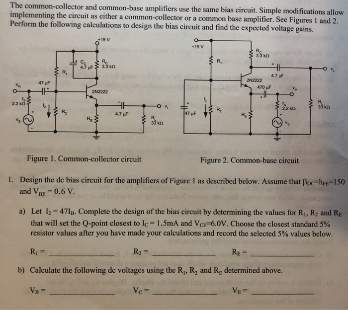Solved Prelab: The common-collector and common-base | Chegg.com