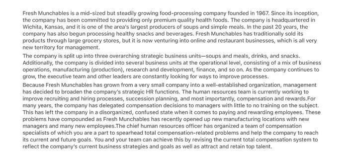 Solved Because Fresh Munchables has grown so much since its | Chegg.com