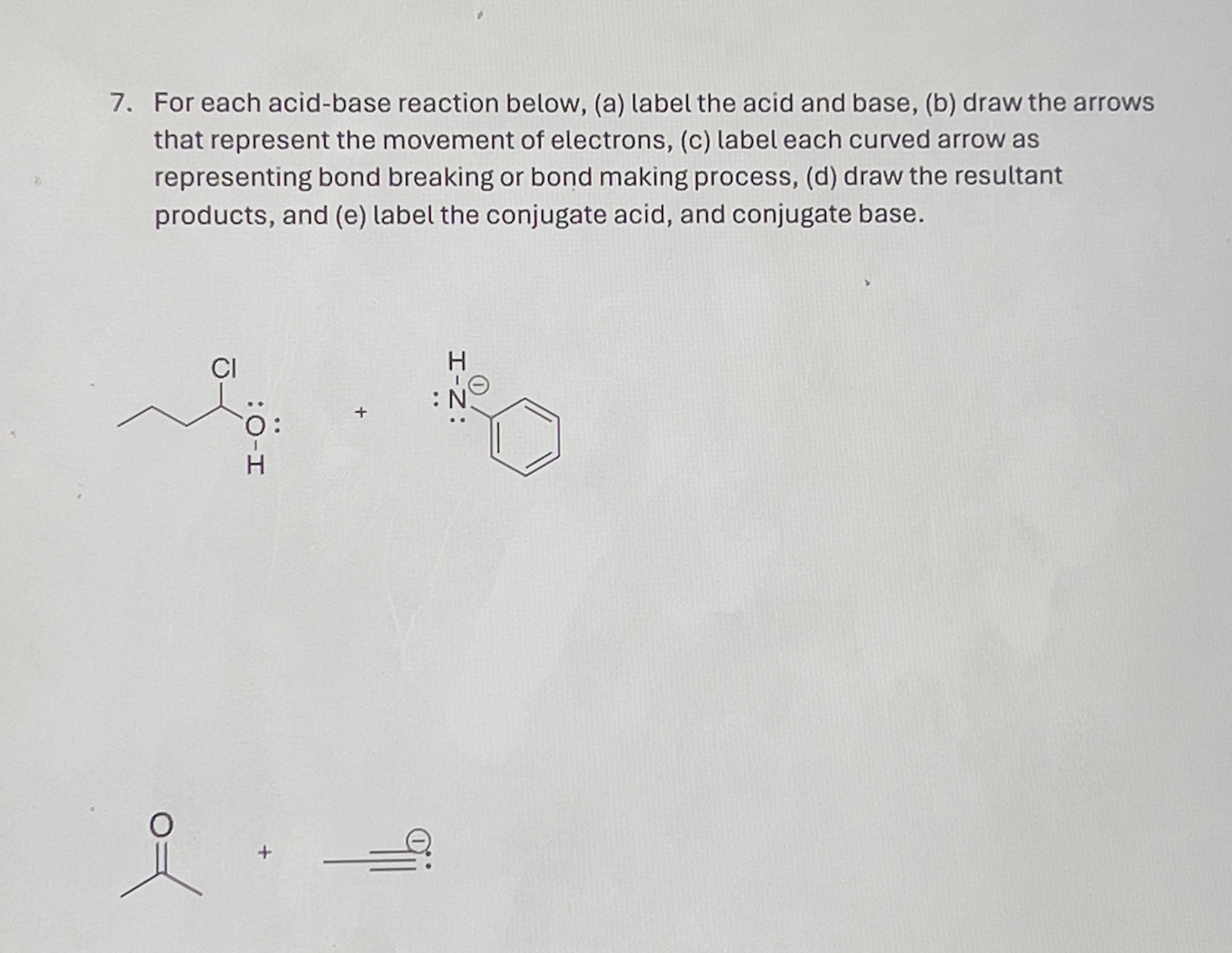 Solved For each acid-base reaction below, (a) ﻿label the | Chegg.com