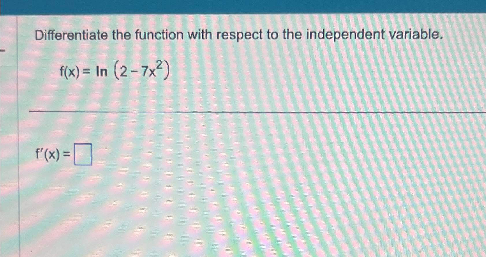 Solved Differentiate the function with respect to the | Chegg.com