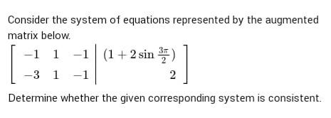 Solved Consider the system of equations represented by the | Chegg.com