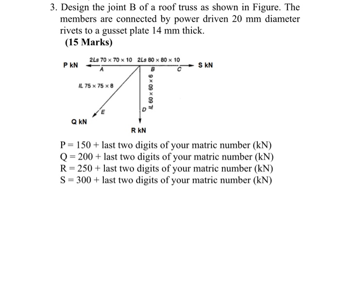Solved desing of steel last two digist of your matric number | Chegg.com