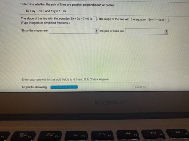 Solved In each case determine k so that the line is parallel | Chegg.com