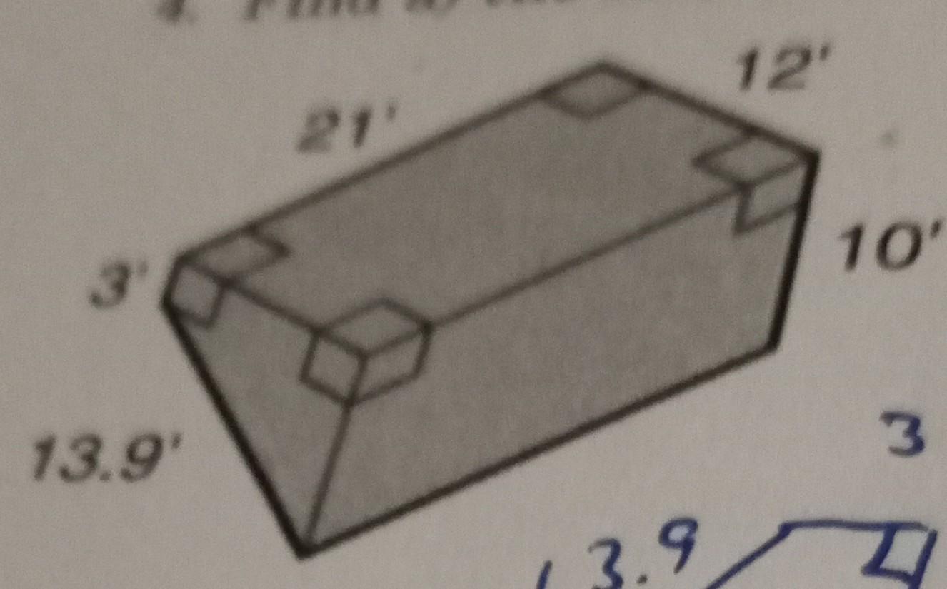 Solved find the lateral surface area of a trapezoid | Chegg.com