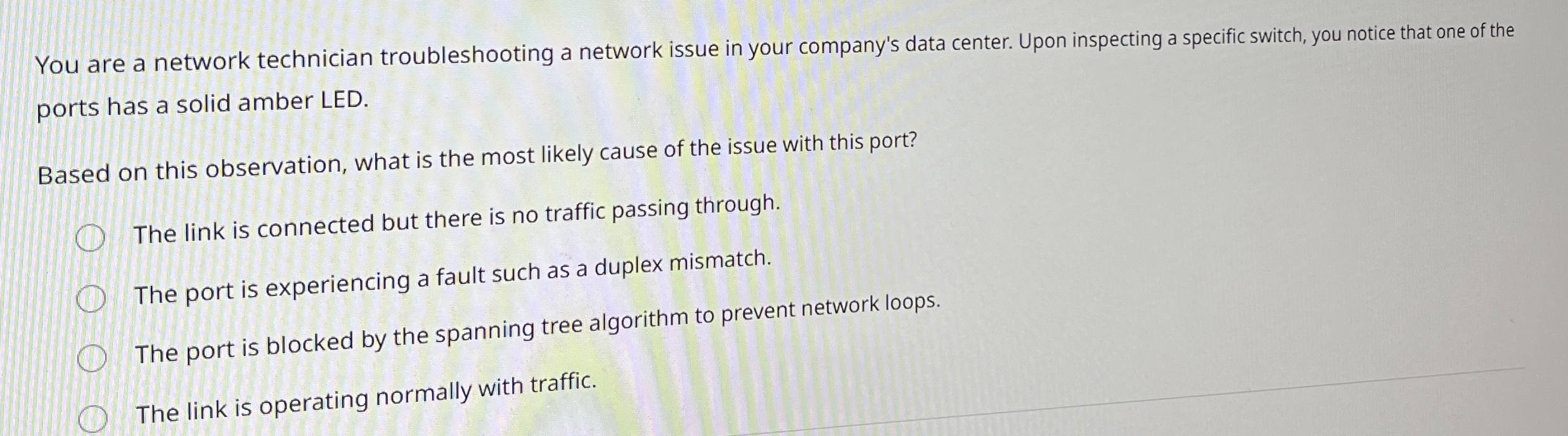 Solved You are a network technician troubleshooting a | Chegg.com