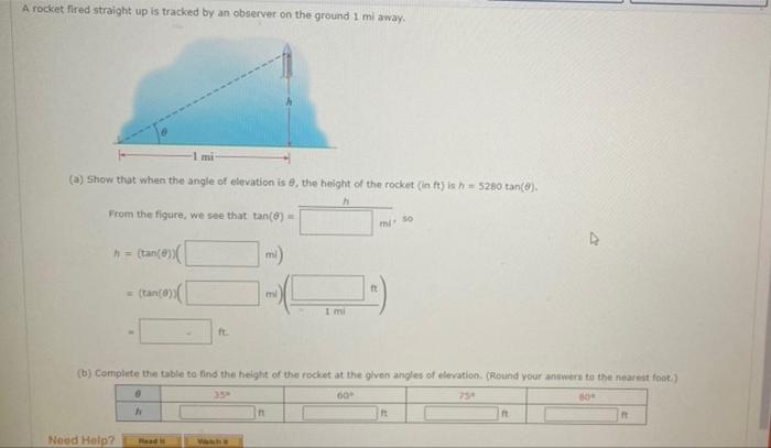 Solved A rocket fired straight up is tracked by an observer | Chegg.com
