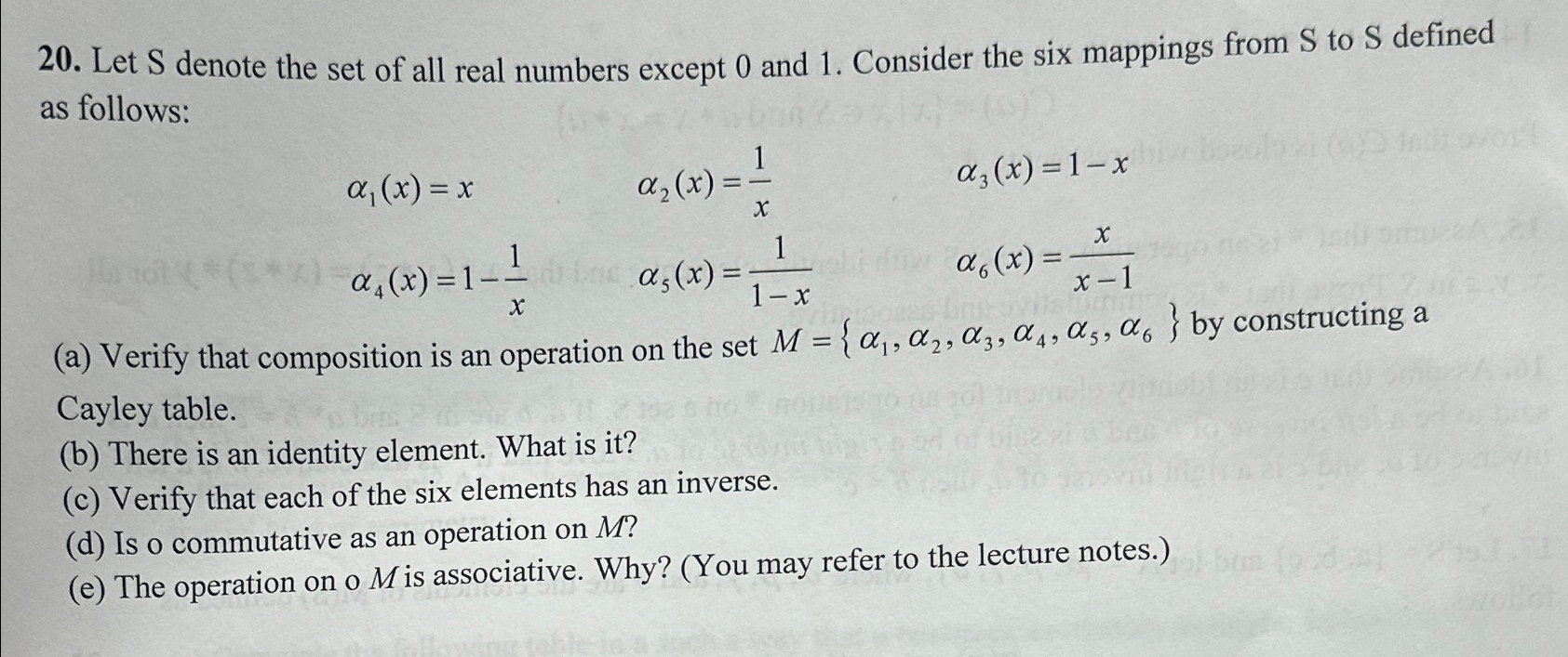 Let S ﻿denote the set of all real numbers except 0 | Chegg.com
