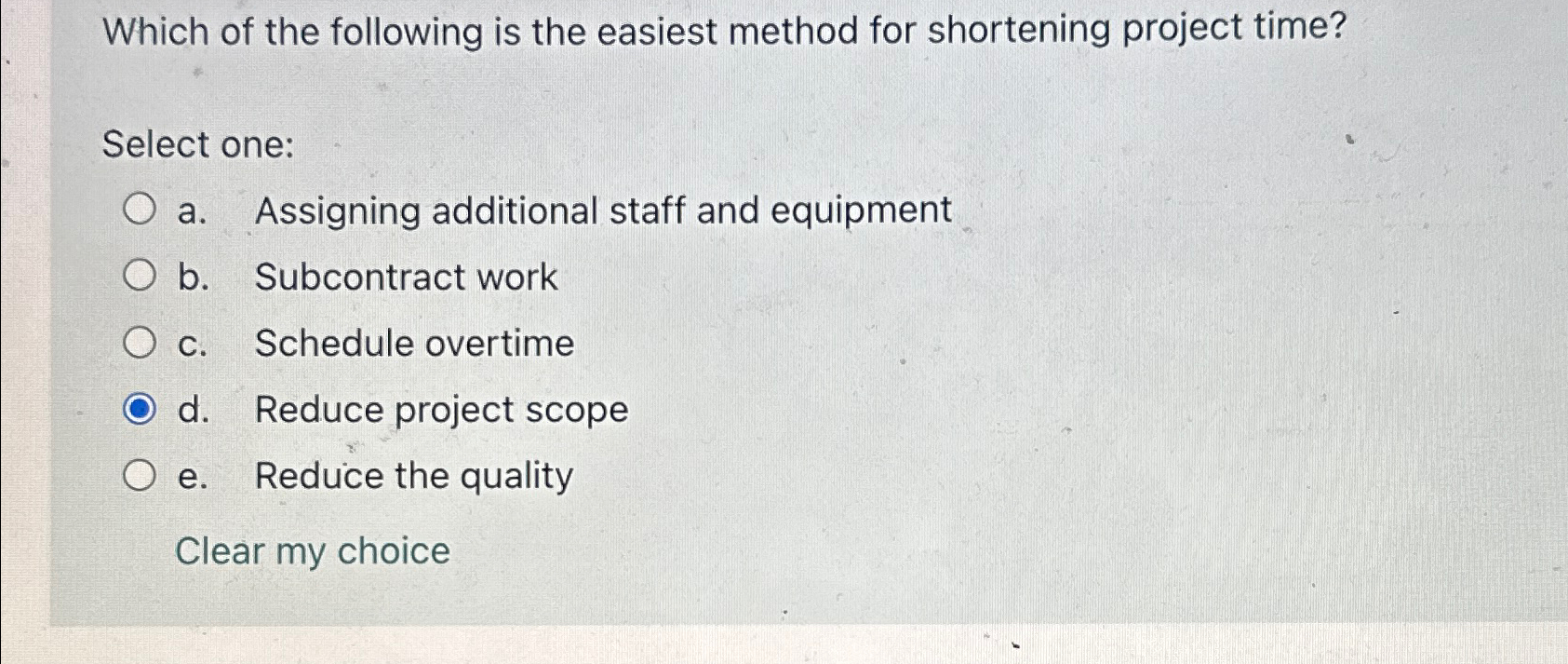 Solved Which of the following is the easiest method for | Chegg.com