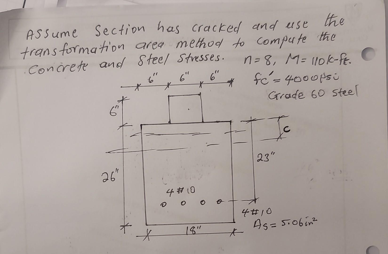 Solved ASsume Section has cracked and use the transformation | Chegg.com