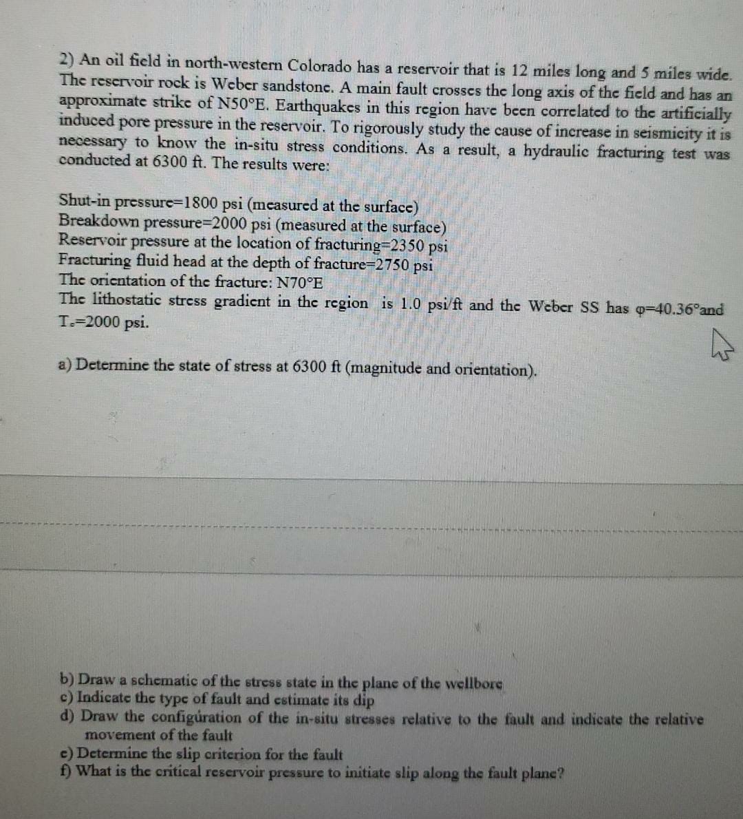 Solved b) ﻿Draw a schematic of the stress state in the plane | Chegg.com