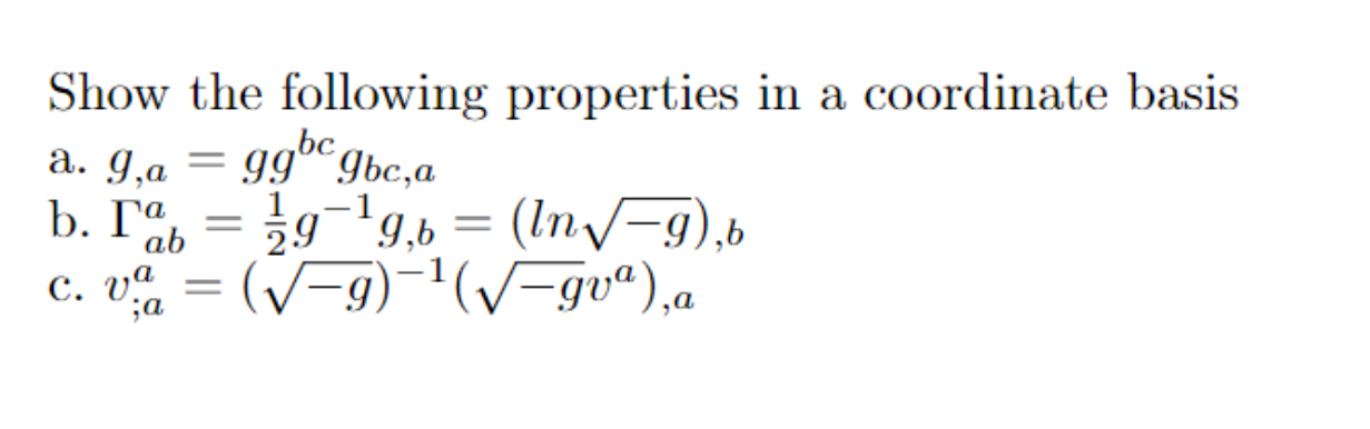 Solved Show the following properties in a coordinate | Chegg.com