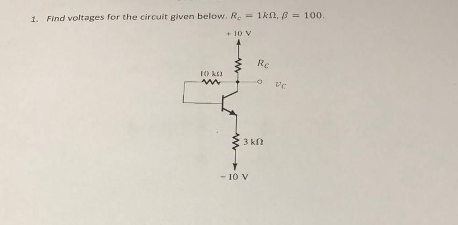 Solved 1. Find voltages for the circuit given below. | Chegg.com