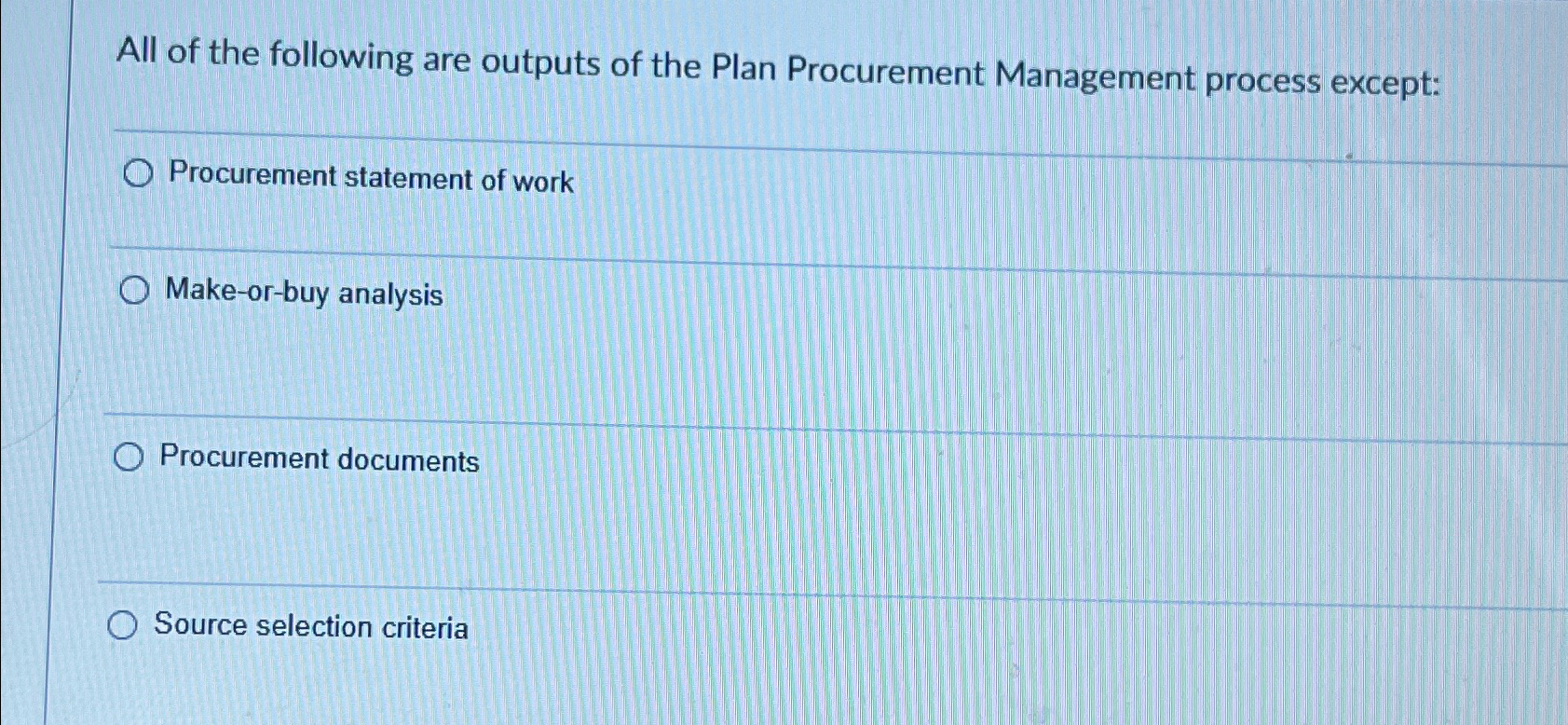 Solved All of the following are outputs of the Plan | Chegg.com