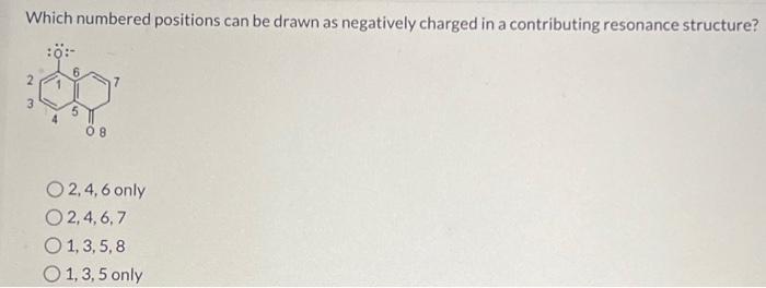 Solved Which numbered positions can be drawn as negatively | Chegg.com