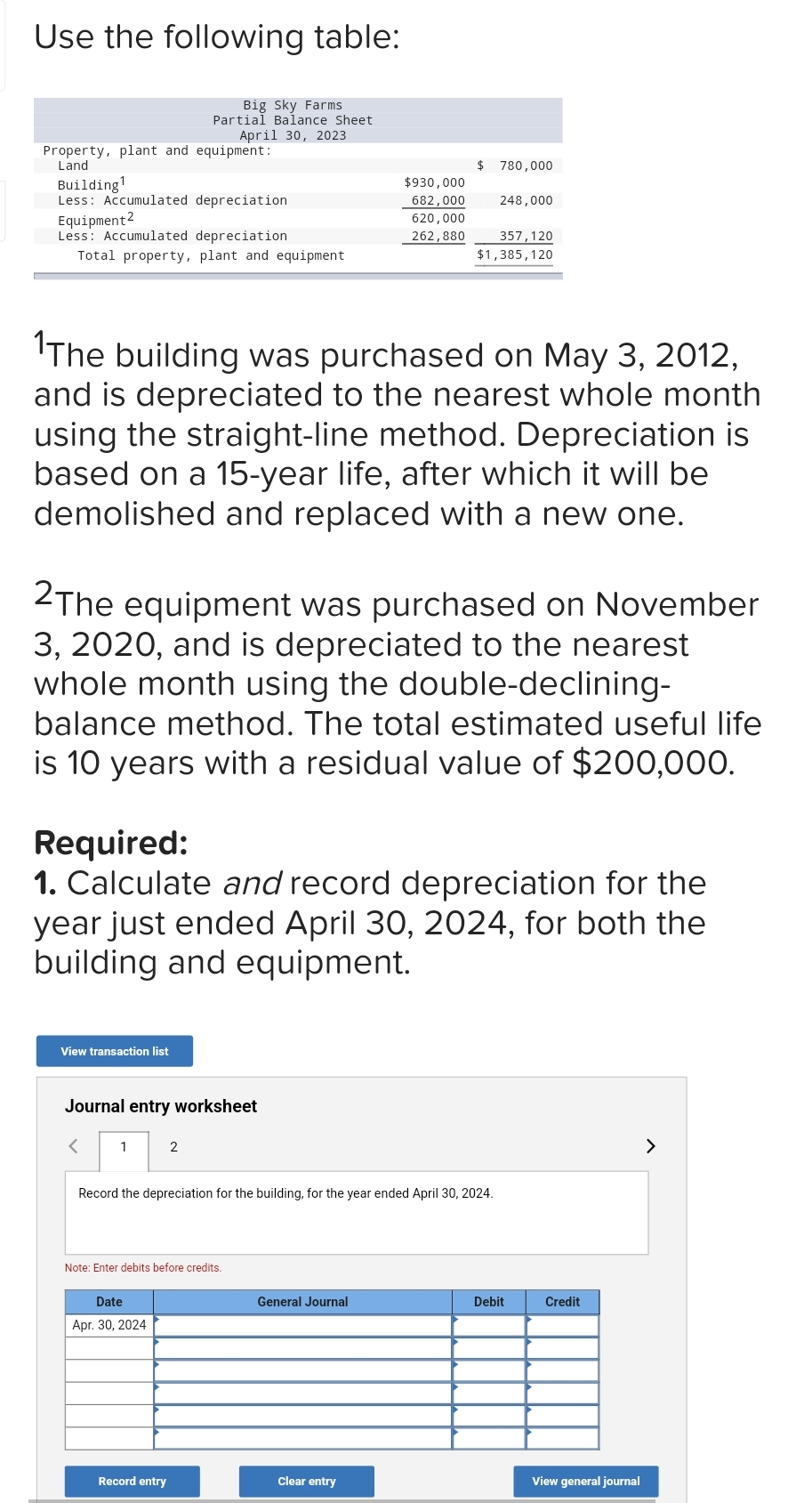 Solved Use the following table:\table[[\table[[Big Sky | Chegg.com