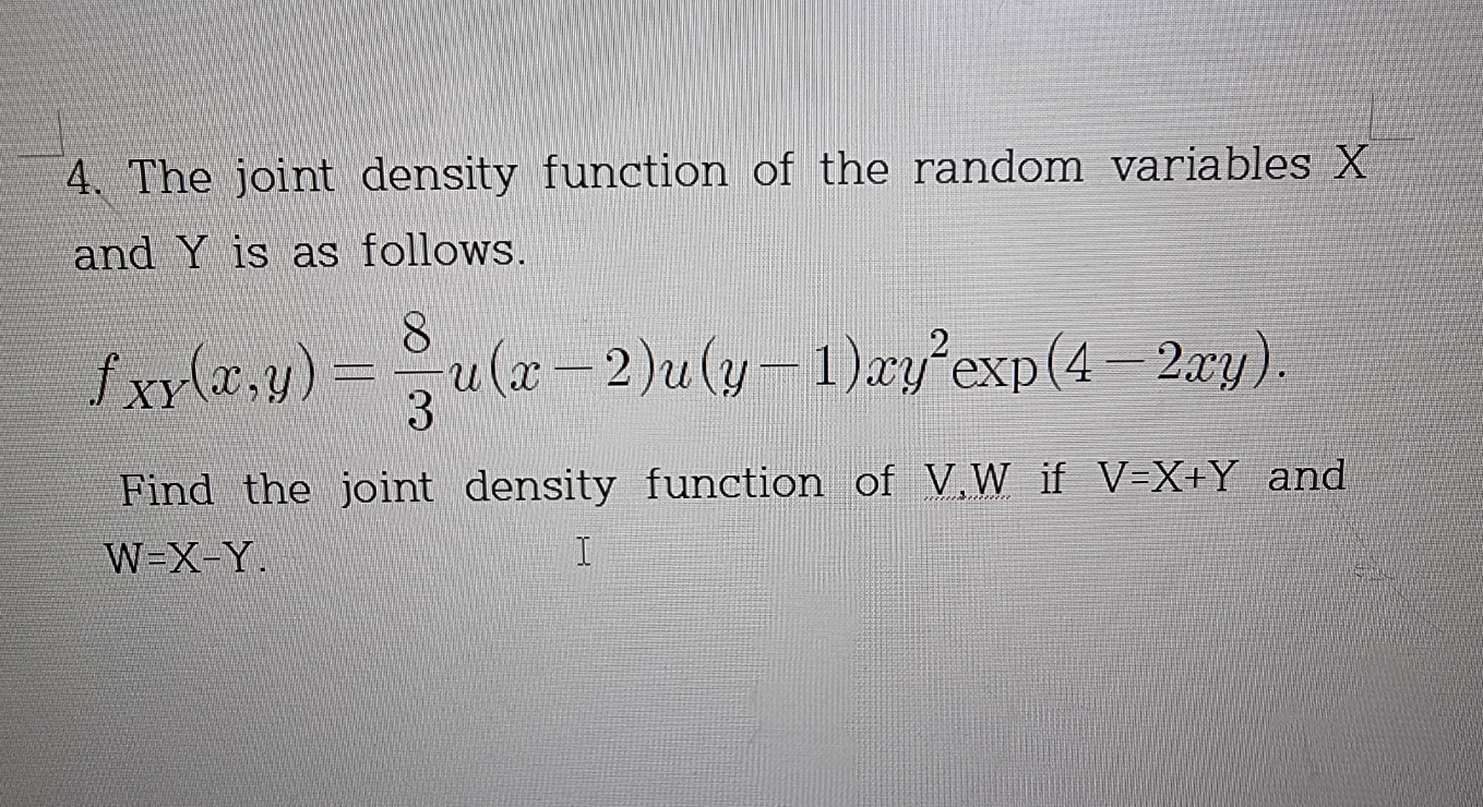 Solved The joint density function of the random variables x | Chegg.com