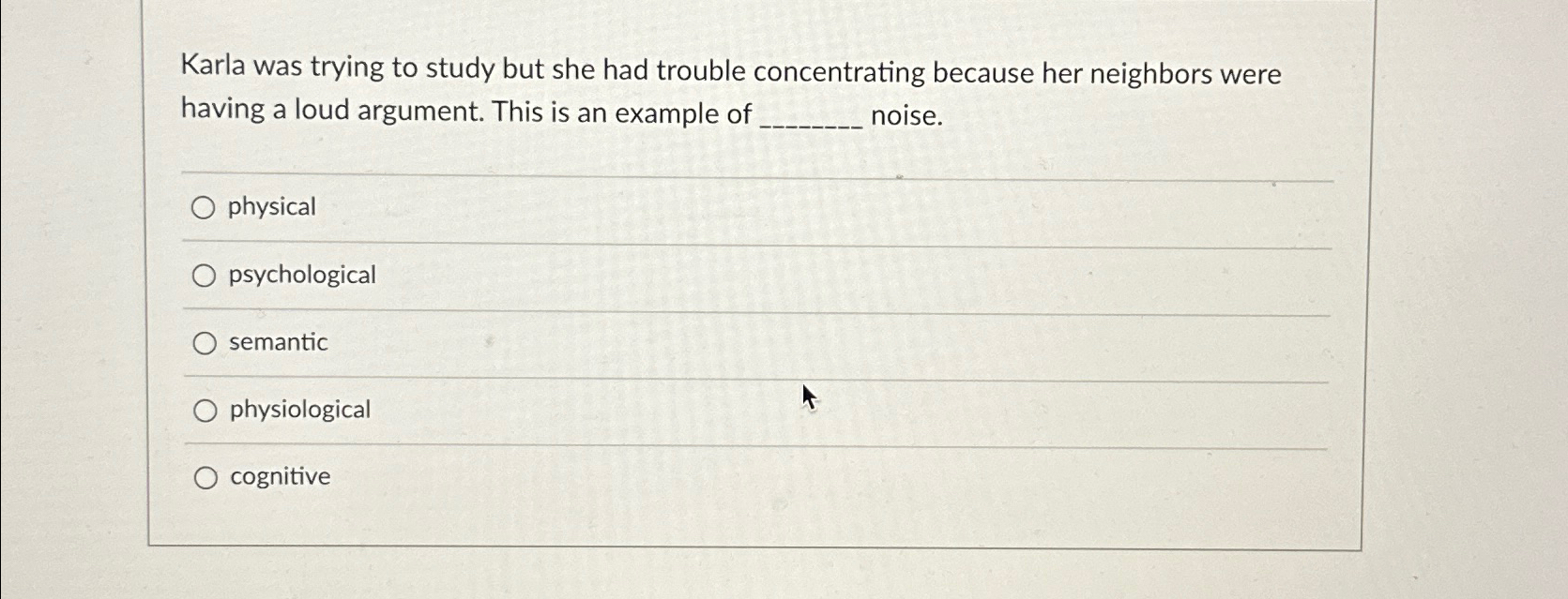 Solved Karla was trying to study but she had trouble | Chegg.com