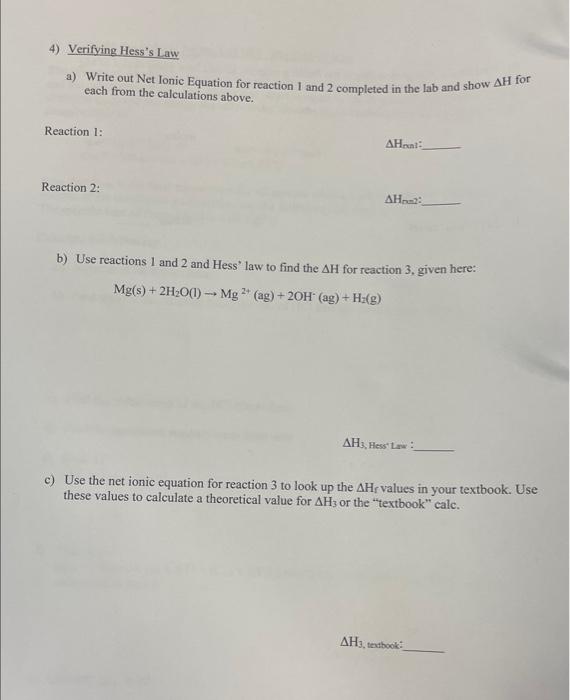 Solved Procedure 1. Calorimeter Has o. Procedure 2. NaOH/HCl | Chegg.com