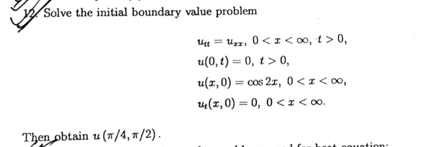 Solved Solve the initial boundary value | Chegg.com