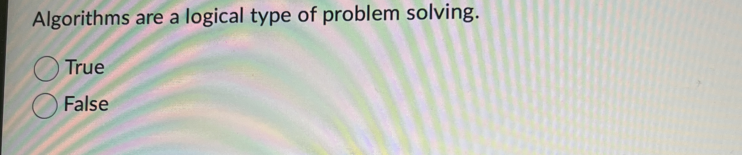 Solved Algorithms are a logical type of problem | Chegg.com