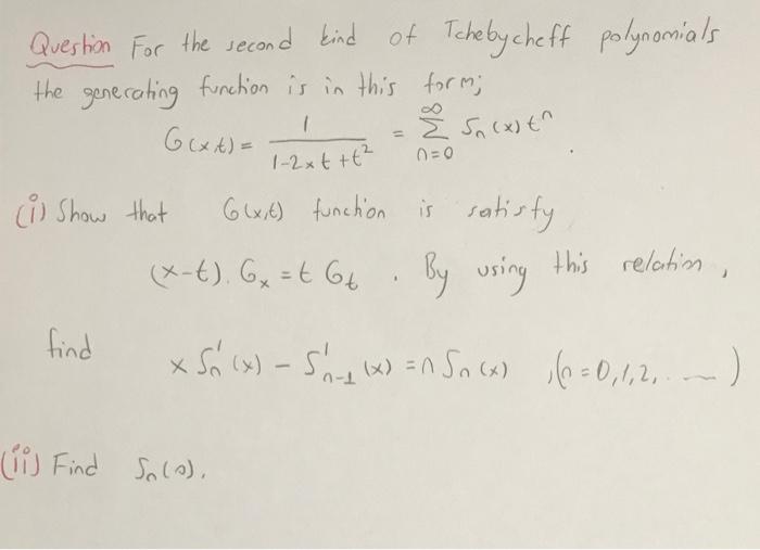Solved PLEASE HELP ME SOLVE THIS ORTHOGONAL POLYNOMIALS | Chegg.com