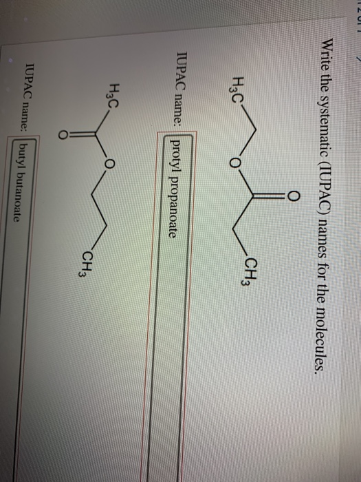 Solved Write the systematic (IUPAC) names for the molecules. | Chegg.com