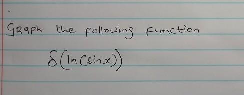 Solved Graph the following Function \\[ \\delta(\\ln (\\sin | Chegg.com
