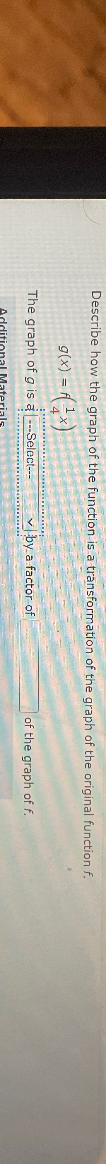 Solved Describe how the graph of the function is a | Chegg.com