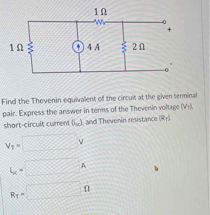 Solved Find the Thevenin equivalent of the circuit at the | Chegg.com